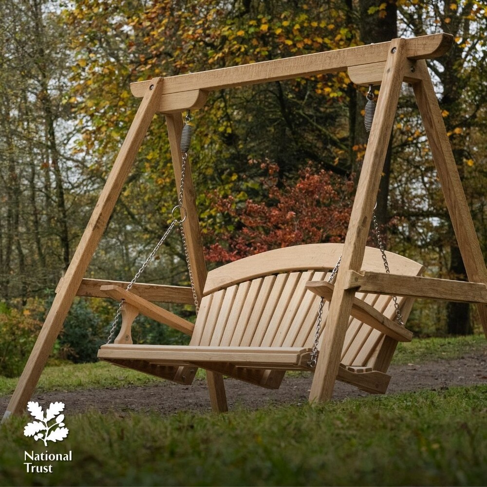 National Trust Oak Swing Seat | Garden Swing Seat | Sitting Spiritually